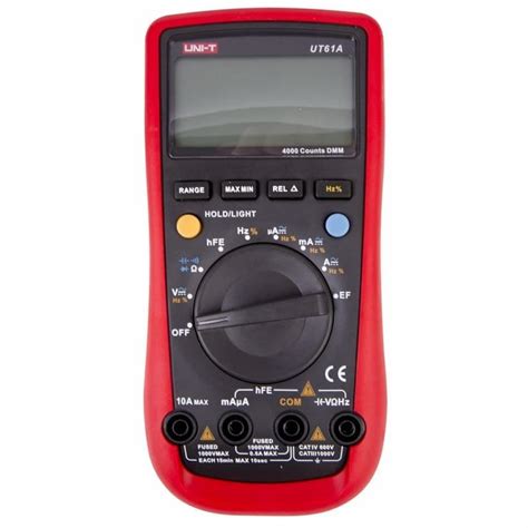 Цифровой мультиметр Uni T Ut61a для измерения напряжения силы тока сопротивления частоты