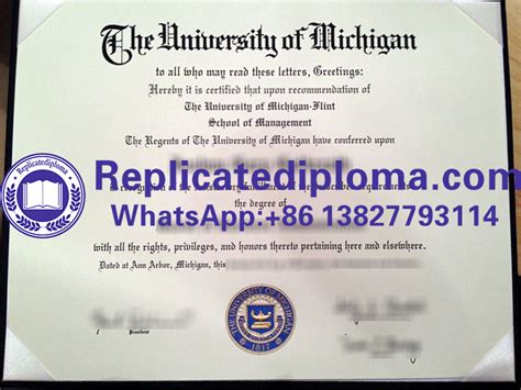 Buy University Of Michigan Diploma Order U M Degree Certificate
