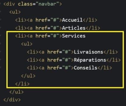 Comment créer un menu déroulant en HTML CSS sans JavaScript