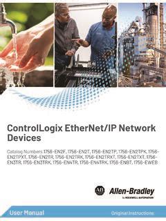 ControlLogix EtherNet IP Network Devices User Manual Controllogix Ethernet Ip Network Devices