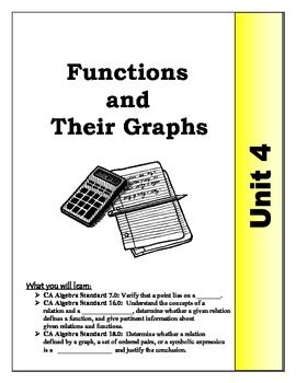 Algebra Guided Presentation Notes Unit Functions And Their Graphs