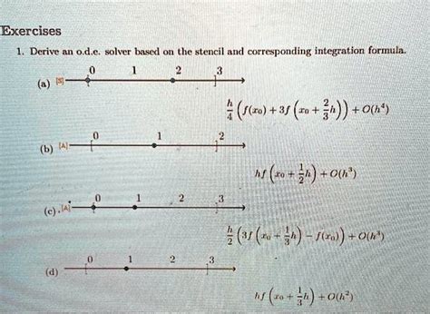 solved 1 derive an ode solver based on the stencil and corresponding