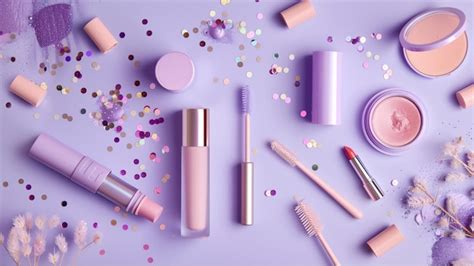 Premium Photo Purple Makeup Background