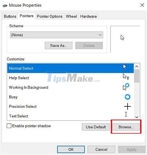 Instructions To Customize The Mouse Pointer In Windows