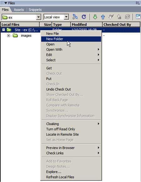 ทดลองใช้ Dreamweaver ทำเว็บเพจ ตอนที่ 2