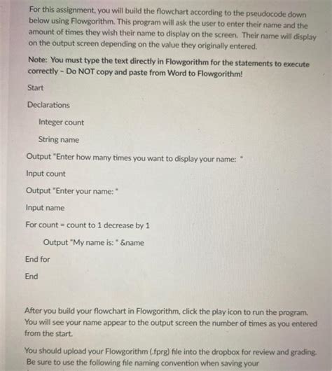 Solved For This Assignment You Will Build The Flowchart