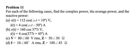 Solved Problem For Each Of The Following Cases Find The Chegg