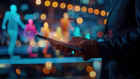 The Digital Tablet Interaction Ai Generated Stock Photo Image Of Fashion Concept