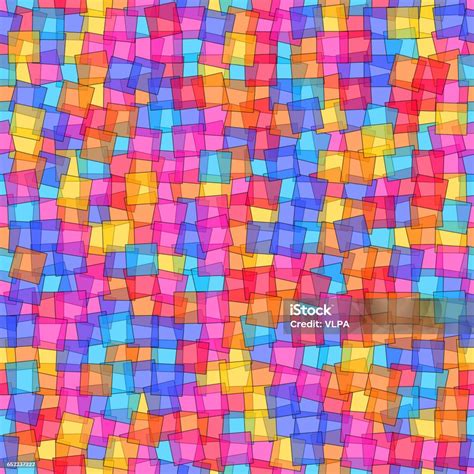 모자이크 완벽 한 패턴입니다 반투명 다채로운 사각형 임의로 중복입니다 0명에 대한 스톡 벡터 아트 및 기타 이미지 0명 가능성 검은색 Istock