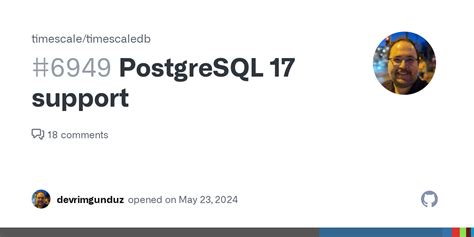Postgresql 17 Support · Issue 6949 · Timescaletimescaledb · Github