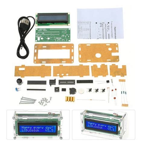 Diy Digital Timer Lcd Clock Kit Programmer Date Time Temperature