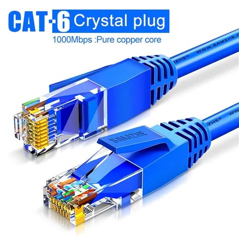 SAMZHE CAT6 Round Ethernet Cat 6 Lan Cable RJ45 Network Patch Cord For Laptop Router RJ45