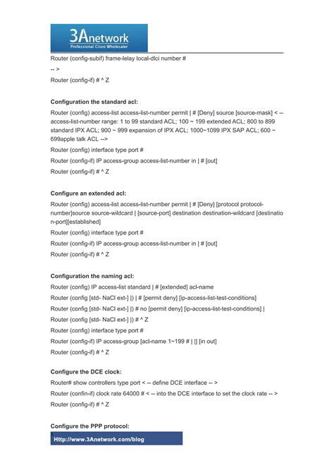 Cisco Router Command Configuration Overview Doc