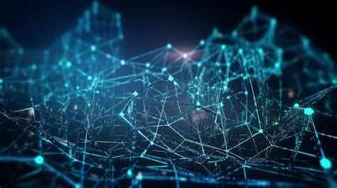 Premium Ai Image Blockchain Technical Background Illustration