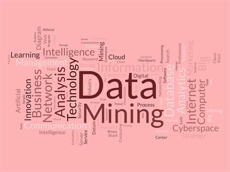 Premium Vector Word Cloud Background Concept For Data Mining Internet