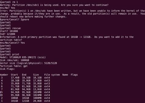Örneklerle Linuxta Parted Komutu Nasıl Kullanılır Linux Data Linux Sysadmin