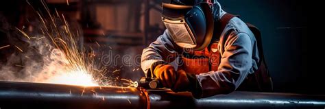 Skilled Welders Joining Sections Of The Pipeline To Ensure A Secure Connection Generative Ai