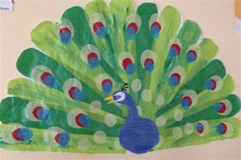 Eric Carle Tissue Paper Peacock Craft