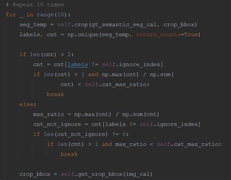 数据增强transform中的randomcrop问题 · issue 1429 · open mmlab mmsegmentation