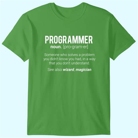 Programmer Meaning Programmer Noun Defintion T Shirt