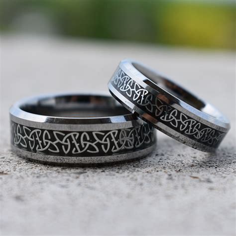 Mens Celtic Wedding Bands Tungsten