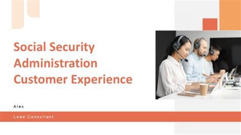 Social Security Administration Customer Experience Ppt Structure Acp