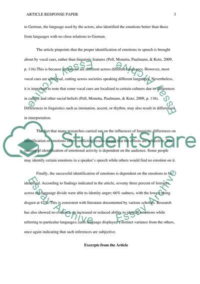 Article Response Paper Example Topics And Well Written Essays 750 Words 2