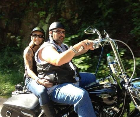 Tiffany Chase Is A Biker Babe With Theic Fat Cool Dude In Aleather Vest Riding A Motorcycle