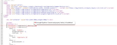 Javascript Highcahrts Erroruncaught Typeerrorcannot Read Property
