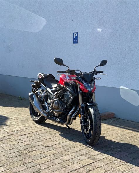 Details Zum Custom Bike Honda Cb500f Mit Motorschutzbügeln Und