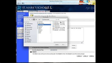 Creating And Collecting Assignments In Blackboard Youtube