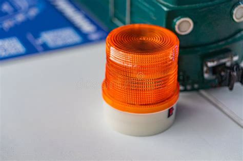 Orange Light Cover Or Dome Ridged Surface Industrial Background