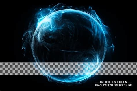 Premium Psd Sphereshaped Particle Effect With Blue Swirling Particles