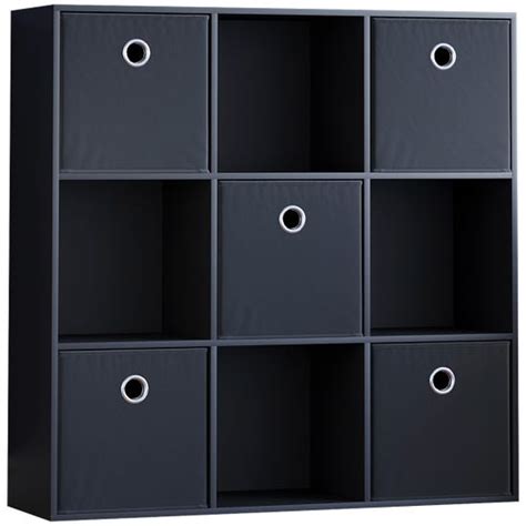 Vida Designs Durham 3x3 Cube Storage Unit With Black And Cube Storage
