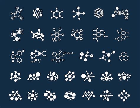 Premium Vector Molecules Collection Chemistry Elements Different