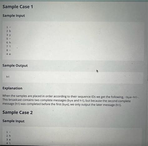 Solved Explanation When The Samples Are Placed In Order