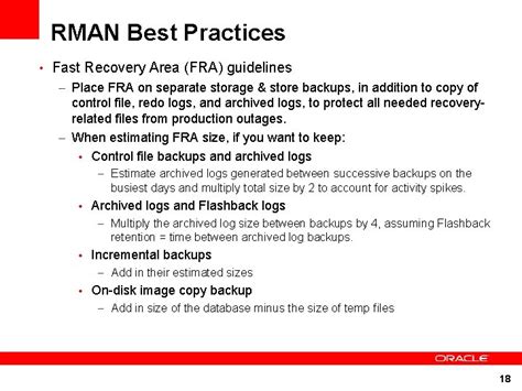 1 oracle database backupandrecovery best practices and new
