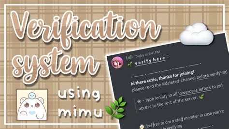 Discord Verification System Using Mimu Bot Tutorial Lenility Youtube