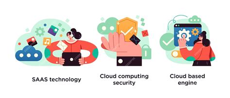 Premium Vector Cloud Software Abstract Concept Vector Illustration Set Saas Technology Cloud