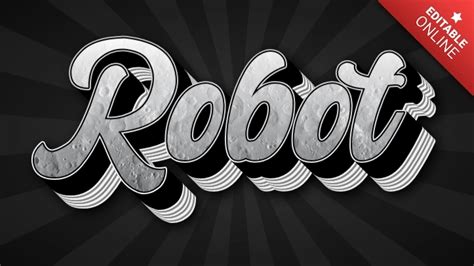 Robot | Moon | Text Effect Generator