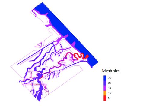 Mesh Size For The Different Modeling Zones Download Scientific Diagram