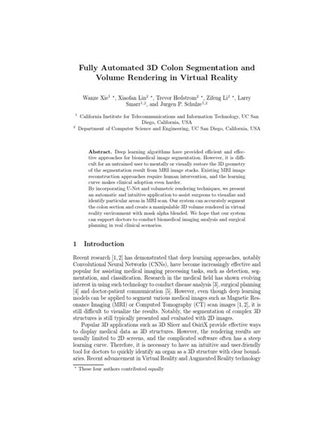 fully automated 3d colon segmentation and volume rendering in virtual