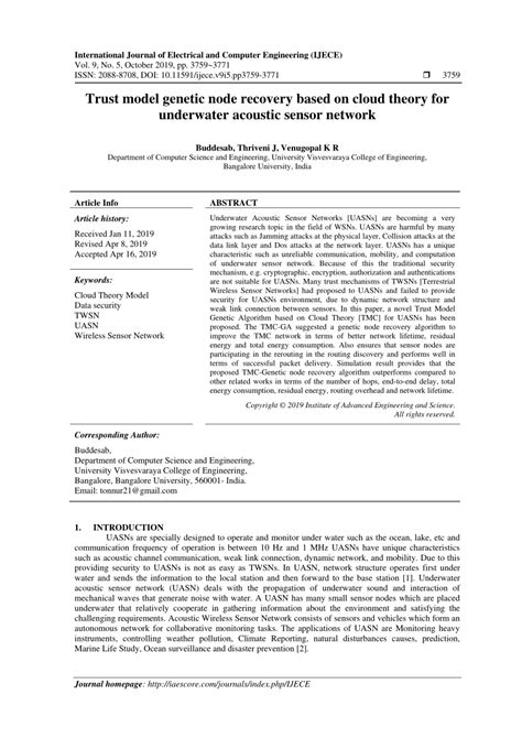 pdf trust model genetic node recovery based on cloud theory for