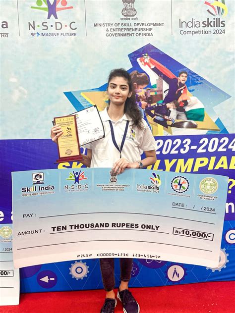 sanjana reddy jonnala on linkedin winning the “state level skill india