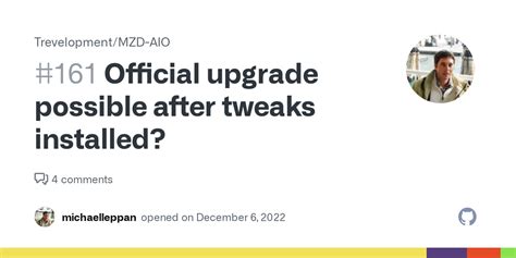 Official Upgrade Possible After Tweaks Installed · Issue 161 · Trevelopmentmzd Aio · Github