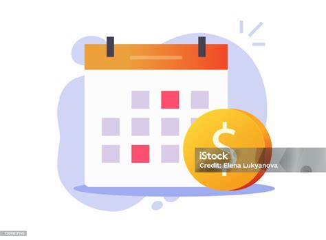 Pembayaran Berulang Dan Hari Pembayaran Bulanan Atau Pinjaman Atau Uang Tunai Ikon Gajian Pada