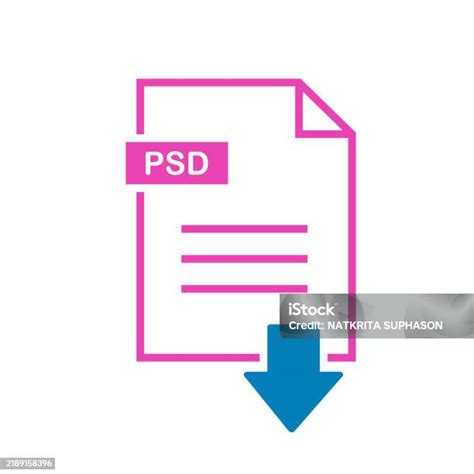 흰색 배경에 Psd 아이콘입니다 파일 Psd 다운로드 아이콘 파일 형식 아이콘 모음입니다 파일 형식 Psd 0명에 대한 스톡
