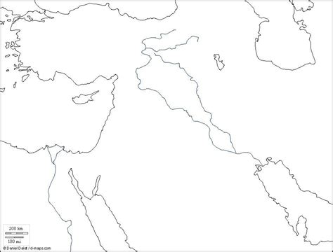 Blank Ancient Mesopotamia Map