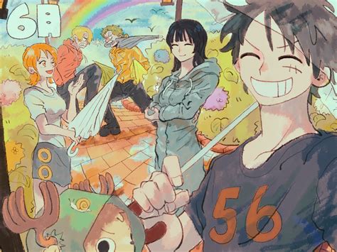 Nami Monkey D Luffy Nico Robin Roronoa Zoro Sanji And More One Piece Drawn By Kaede