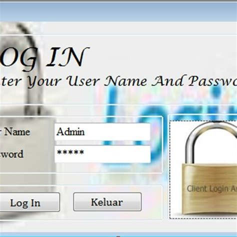 login form display the login page above is used to verify the username